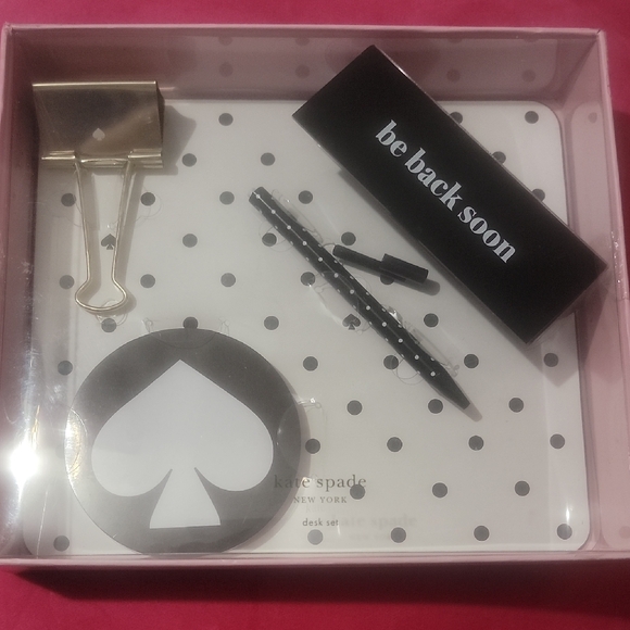 Accessories | Kate Spade Be Back Soon Desk Set | Poshmark